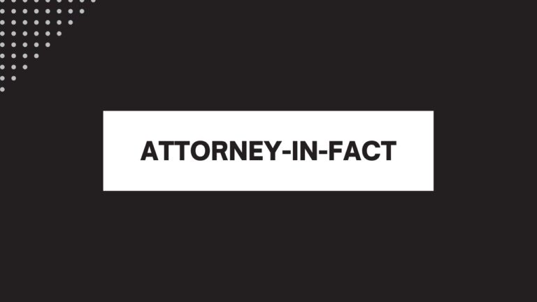 Attorney-In-Fact - Finance Reference