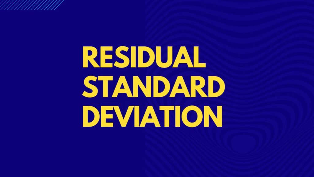 Residual Standard Deviation - Finance Reference